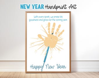 2025 New Years Handprint Art, New Years Day Activity, New Year ...