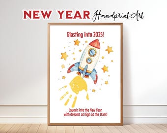 2025 New Years Handprint Art, New Years Day Activity, New Year ...
