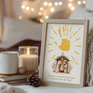 Nativity Handprint Art, Joy to the World, Christmas Handprint Craft ...