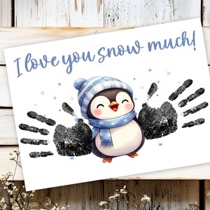 Preschool Winter Handprint Craft, Printable Preschool Activity, Baby ...