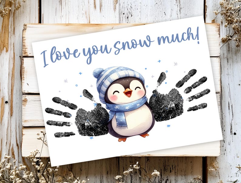 Preschool Winter Handprint Craft, Printable Preschool Activity, Baby ...