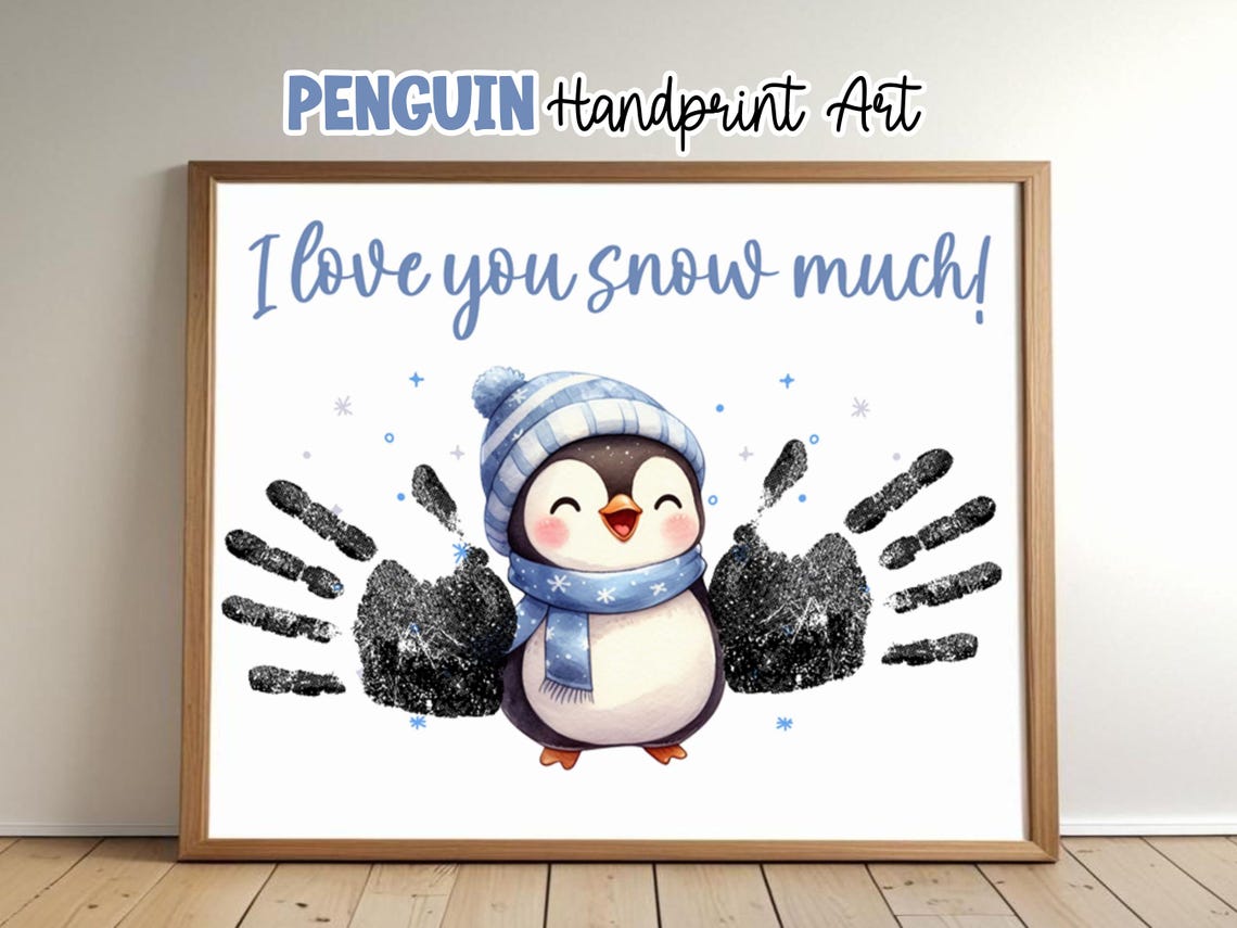 Preschool Winter Handprint Craft, Printable Preschool Activity, Baby ...