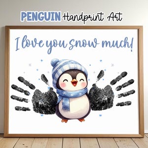 Preschool Winter Handprint Craft, Printable Preschool Activity, Baby ...