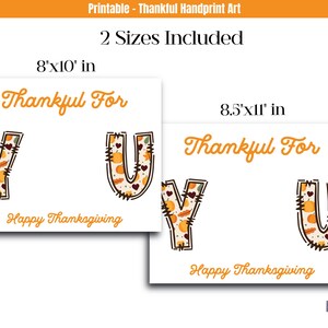 Thankful for You Handprint Craft, Printable for Kids, Daycare Preschool ...