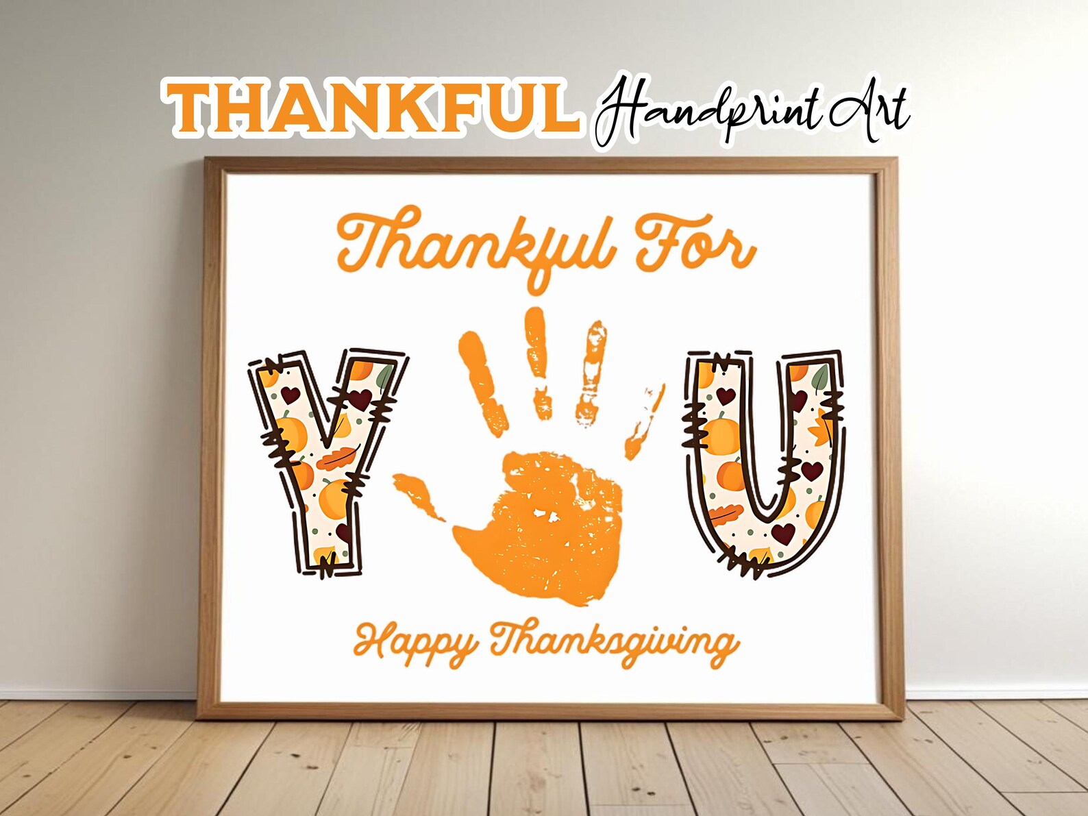 Thankful for You Handprint Craft, Printable for Kids, Daycare Preschool ...