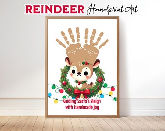 Christmas Handprint Art, Christmas Santa Craft, Christmas Keepsake ...