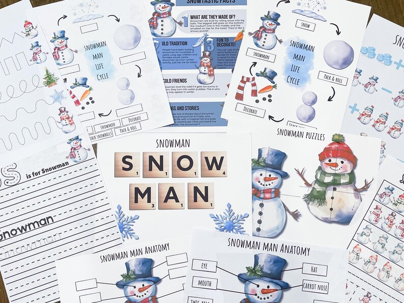 Snowman Unit - Etsy