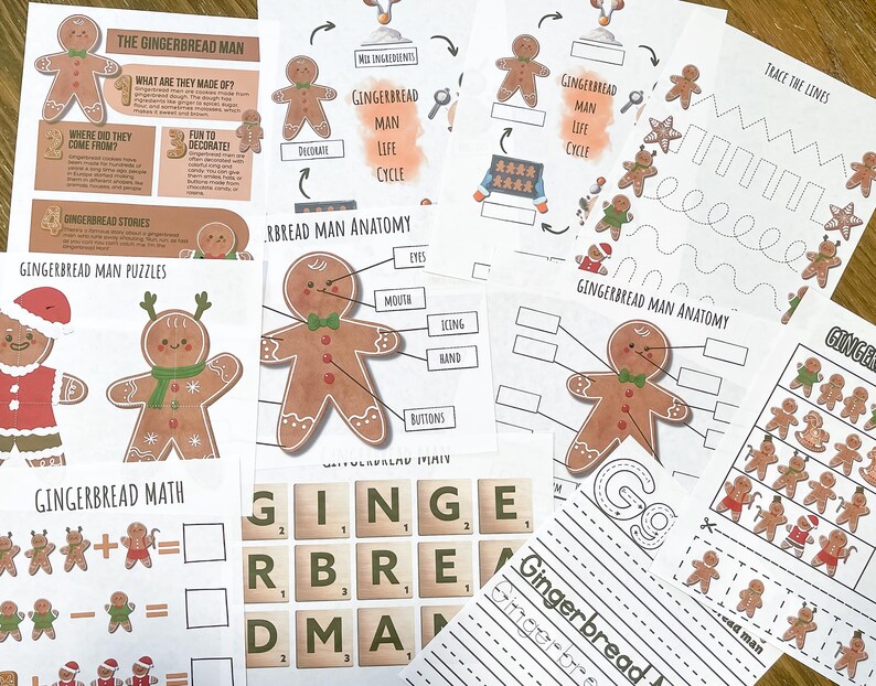Gingerbread Man Unit - Etsy