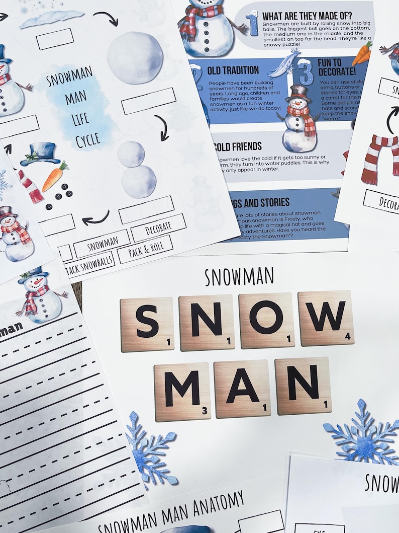 Snowman Unit - Etsy