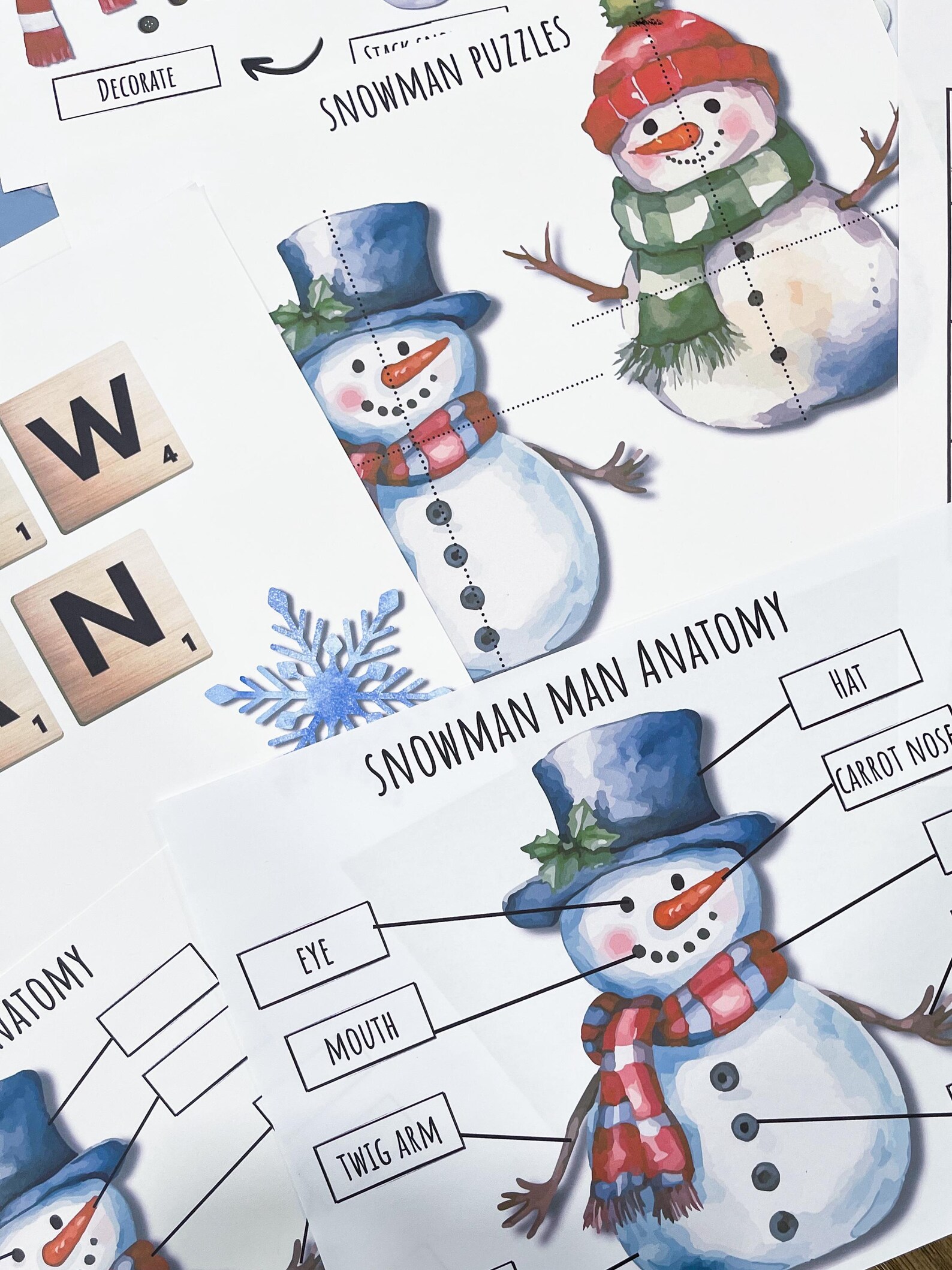 Snowman Unit - Etsy