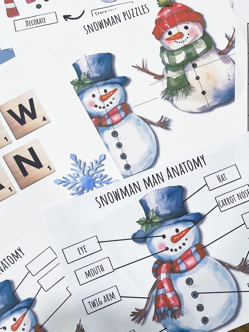 Snowman Unit - Etsy