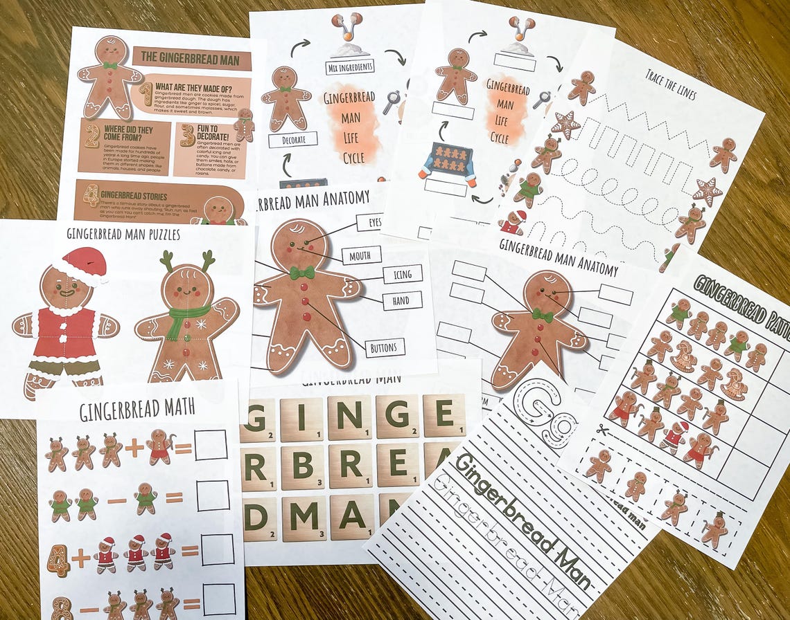 Gingerbread Man Unit - Etsy