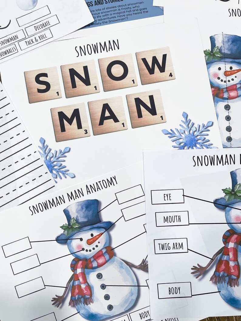 Snowman Unit - Etsy