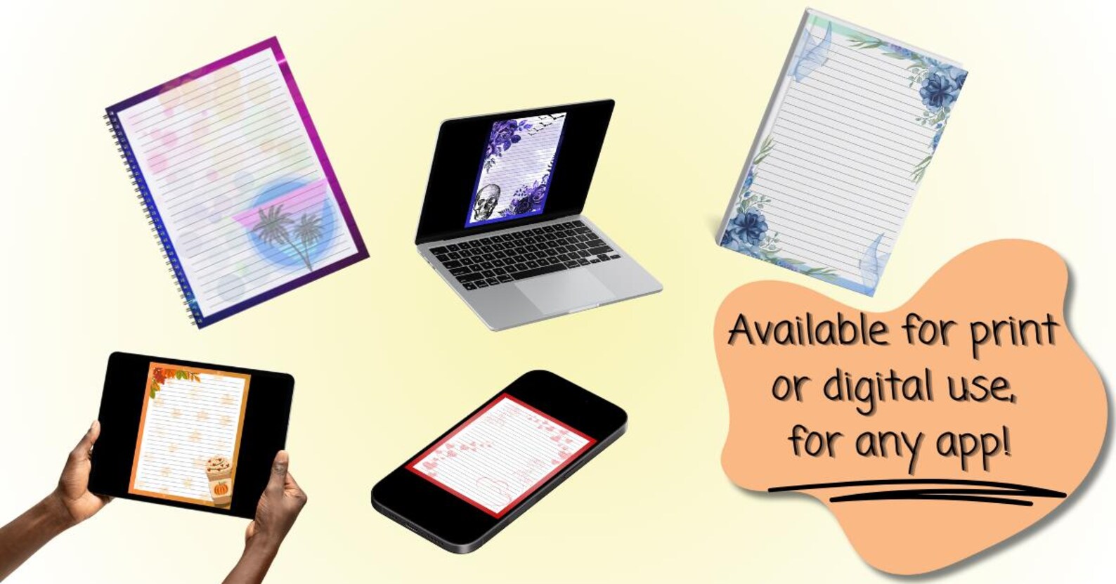 20 Custom Digital Journal Pages - Etsy