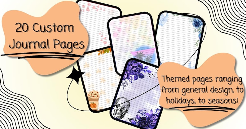 20 Custom Digital Journal Pages - Etsy