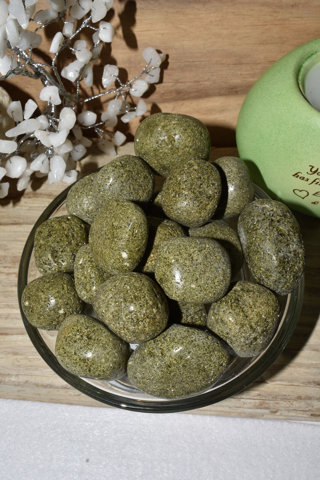 Epidote Natural Tumbled Stone Crystal Abundance Prosperity Improved ...