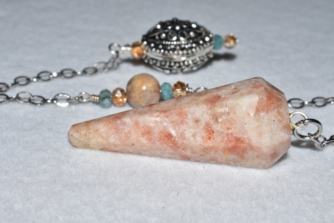 Sunstone Dowsing Pendulum Reiki Chakra Crystal Healing Natural - Etsy