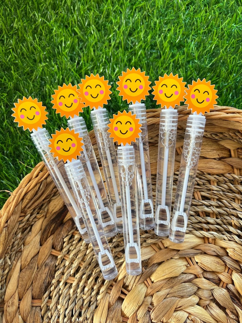 Sunshine Bubble, Sunshine Birthday Party Favors, Sunshine Wands ...
