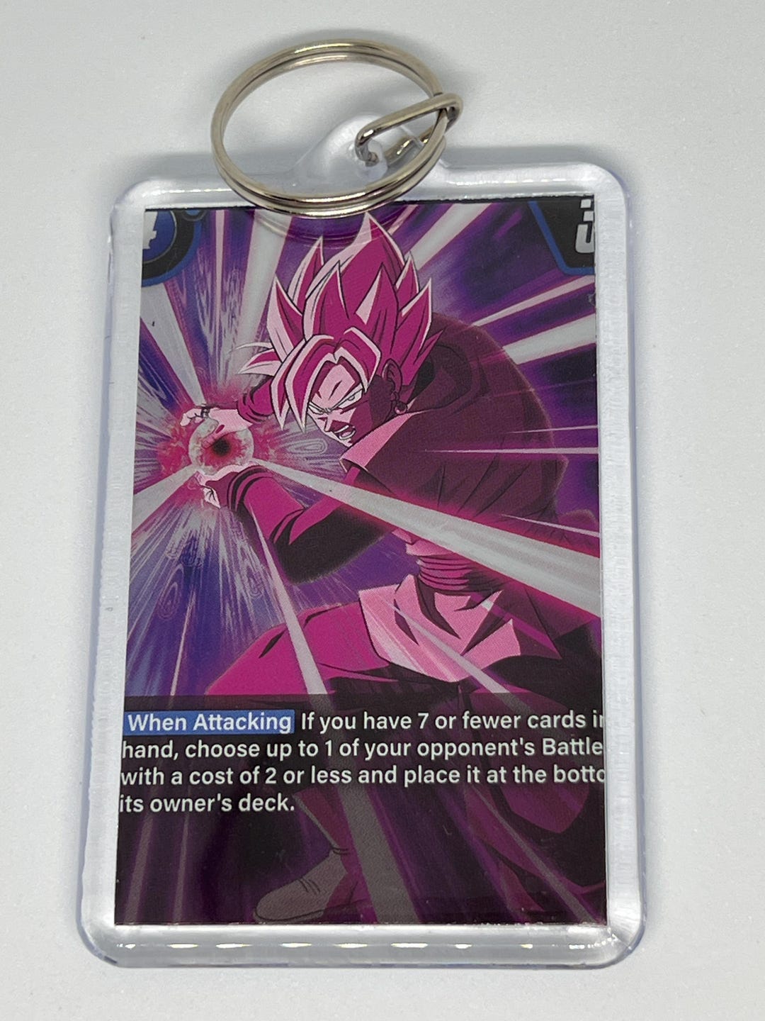 Dragon Ball Keychain- Goku Black, Super Saiyan Pink - Etsy