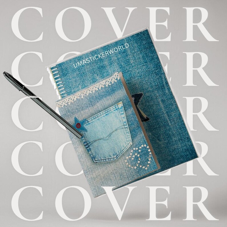Goodnotes Notebook Covers | Denim Journal Covers | Digital Blue Covers ...