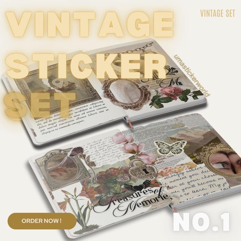 Vintage Love Digital Sticker Set Vintage Digital Stickers Retro Romance ...