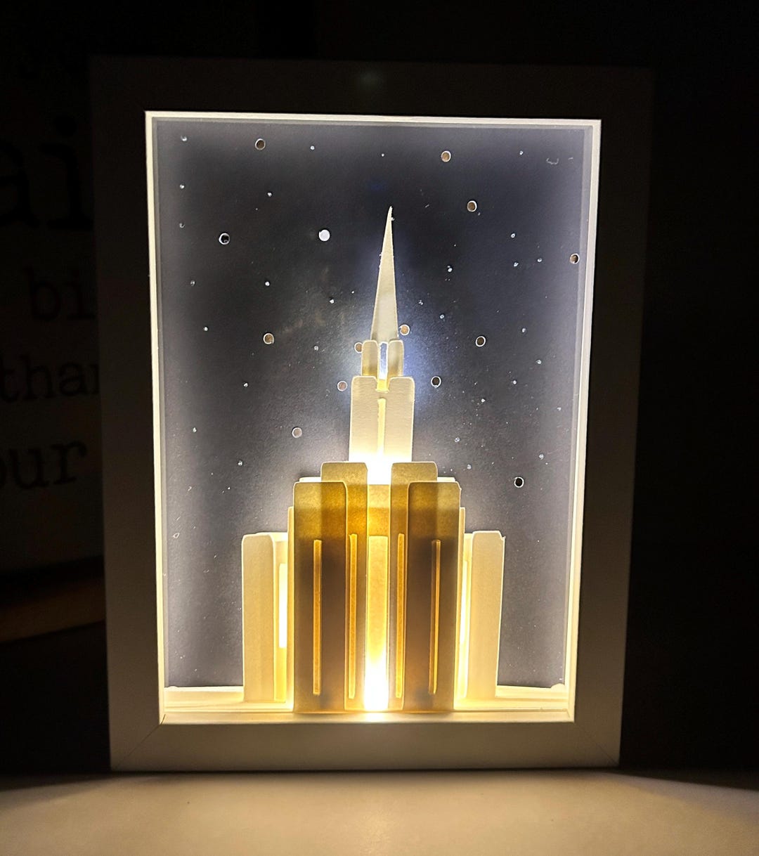 Oquirrh Mountain Temple Shadowbox Light | the Church of Jesus Christ of ...