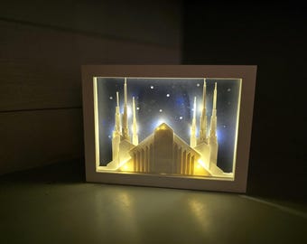 Oquirrh Mountain Temple Shadowbox Light | the Church of Jesus Christ of ...