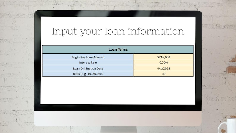 Mortgage Payoff Calculator | Google Sheets Template | Early Loan ...