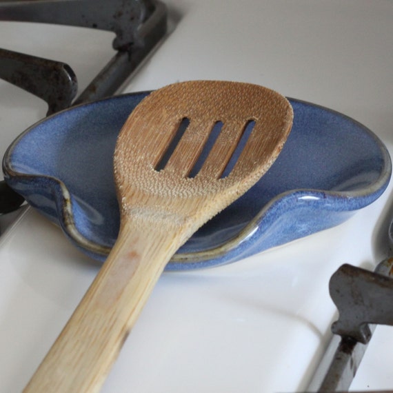 Sky Blue Ceramic Spoon Rest Made to Order | Etsy