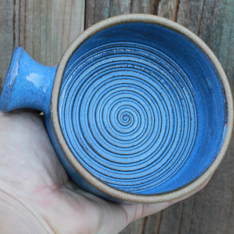 Ceramic Shaving Mug / Ridges for a Good Lather / Comfortable - Etsy