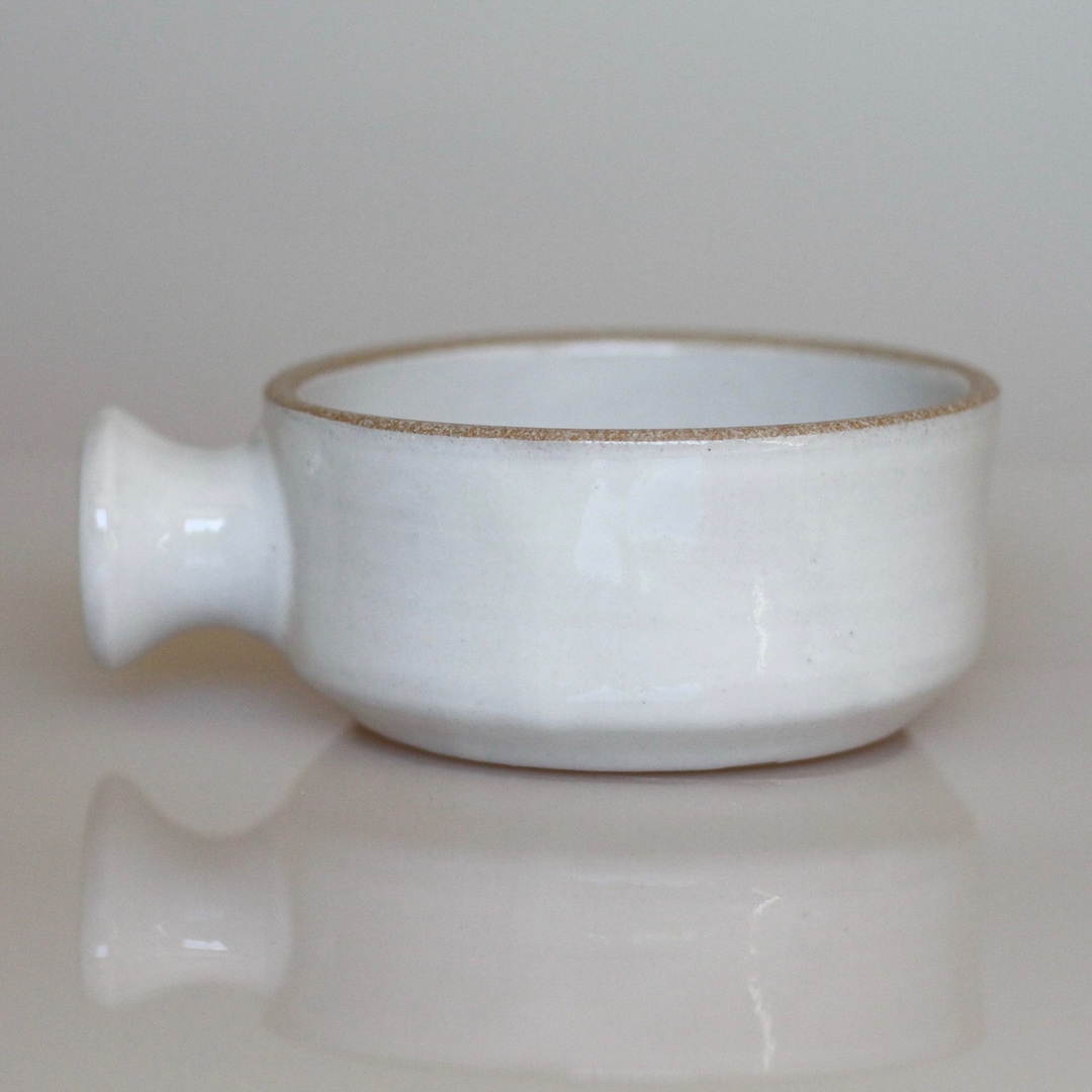 Ceramic Shaving Mug / Ridges for a Good Lather / Comfortable Handle ...