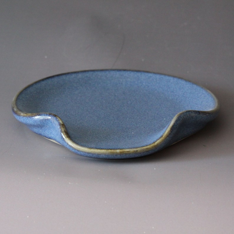 Sky Blue Ceramic Spoon Rest Made to Order | Etsy