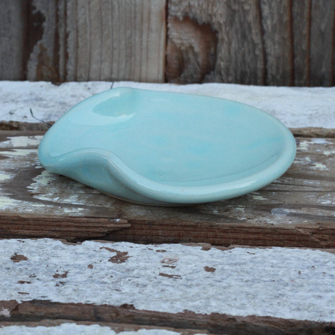 Light Blue Ceramic Spoon Rest Made to Order | Etsy
