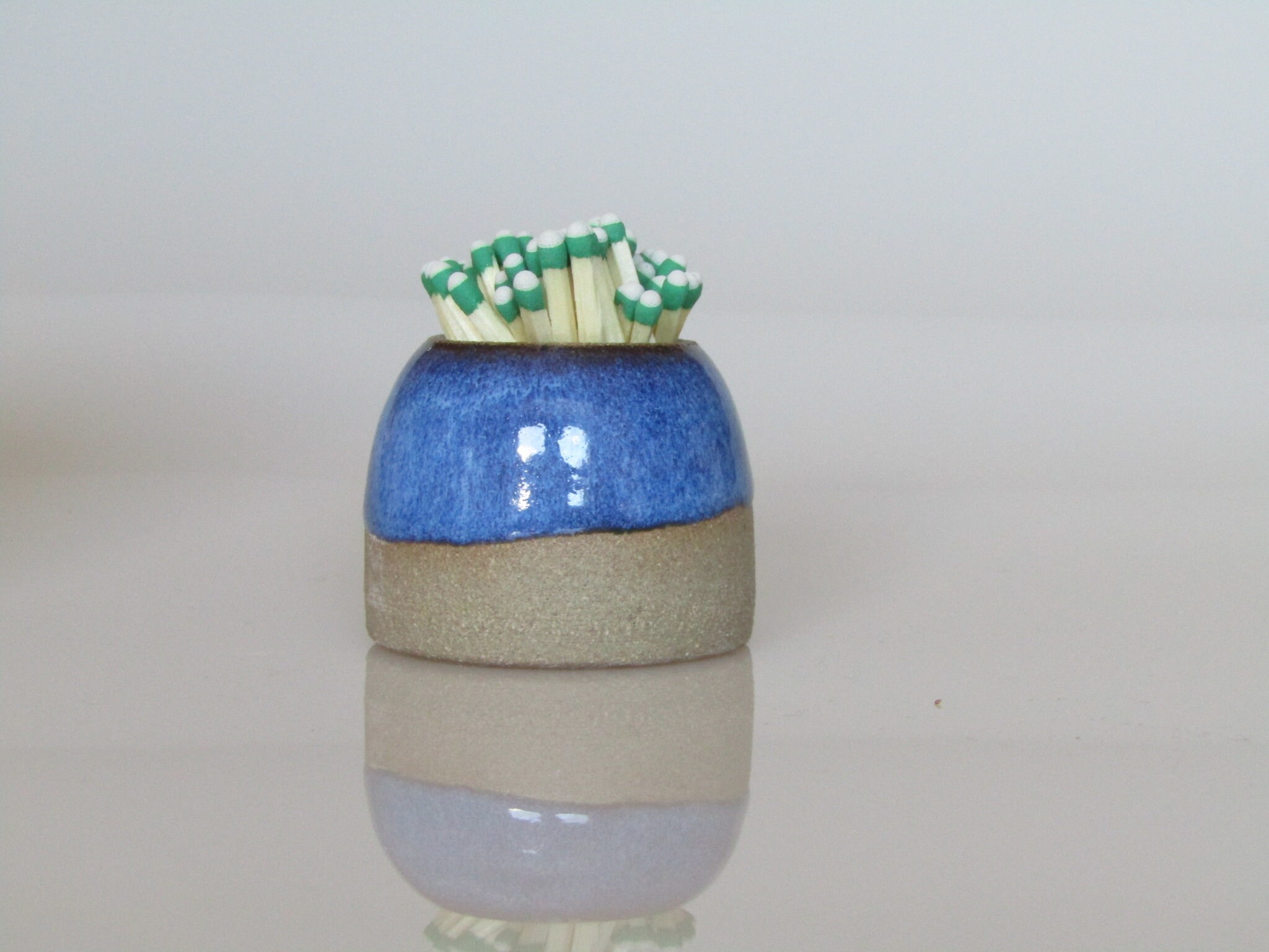 Blue Ceramic Matchstick Holder Ceramic Matchstick Striker | Etsy