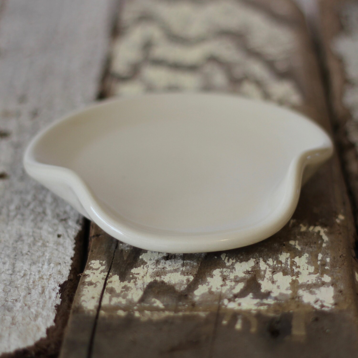 White Ceramic Spoon Rest Made to Order - Etsy