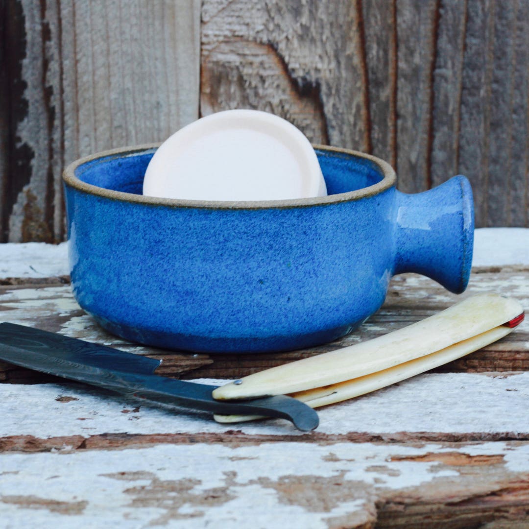 Ceramic Shaving Mug / Ridges for a Good Lather / Comfortable Handle ...