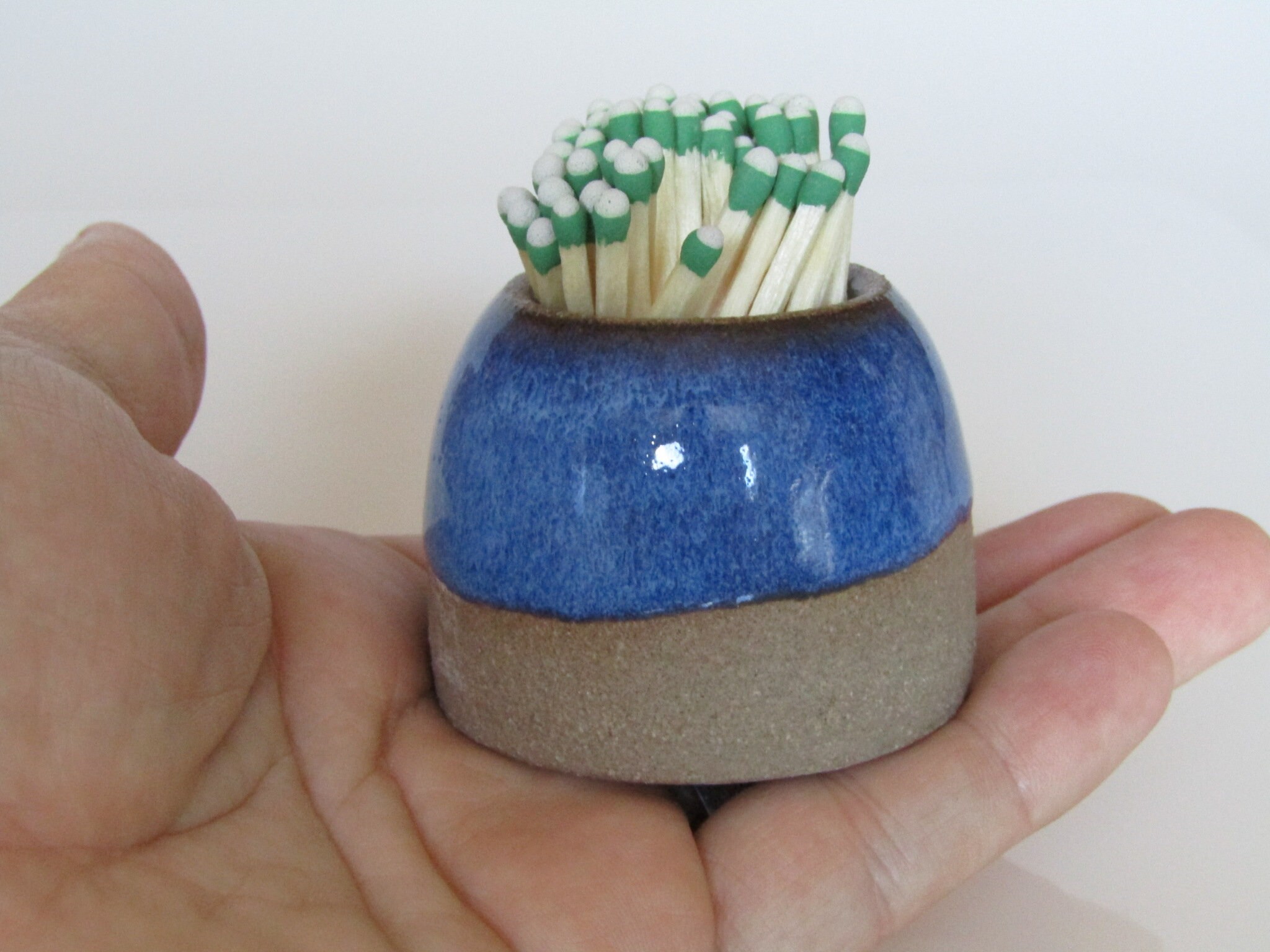 Blue Ceramic Matchstick Holder Ceramic Matchstick Striker | Etsy