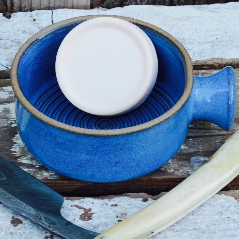 Ceramic Shaving Mug / Ridges for a Good Lather / Comfortable - Etsy