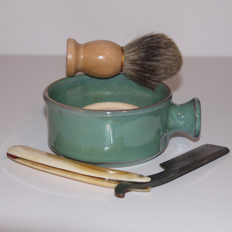 Ceramic Shaving Mug / Ridges for a Good Lather / Comfortable | Etsy