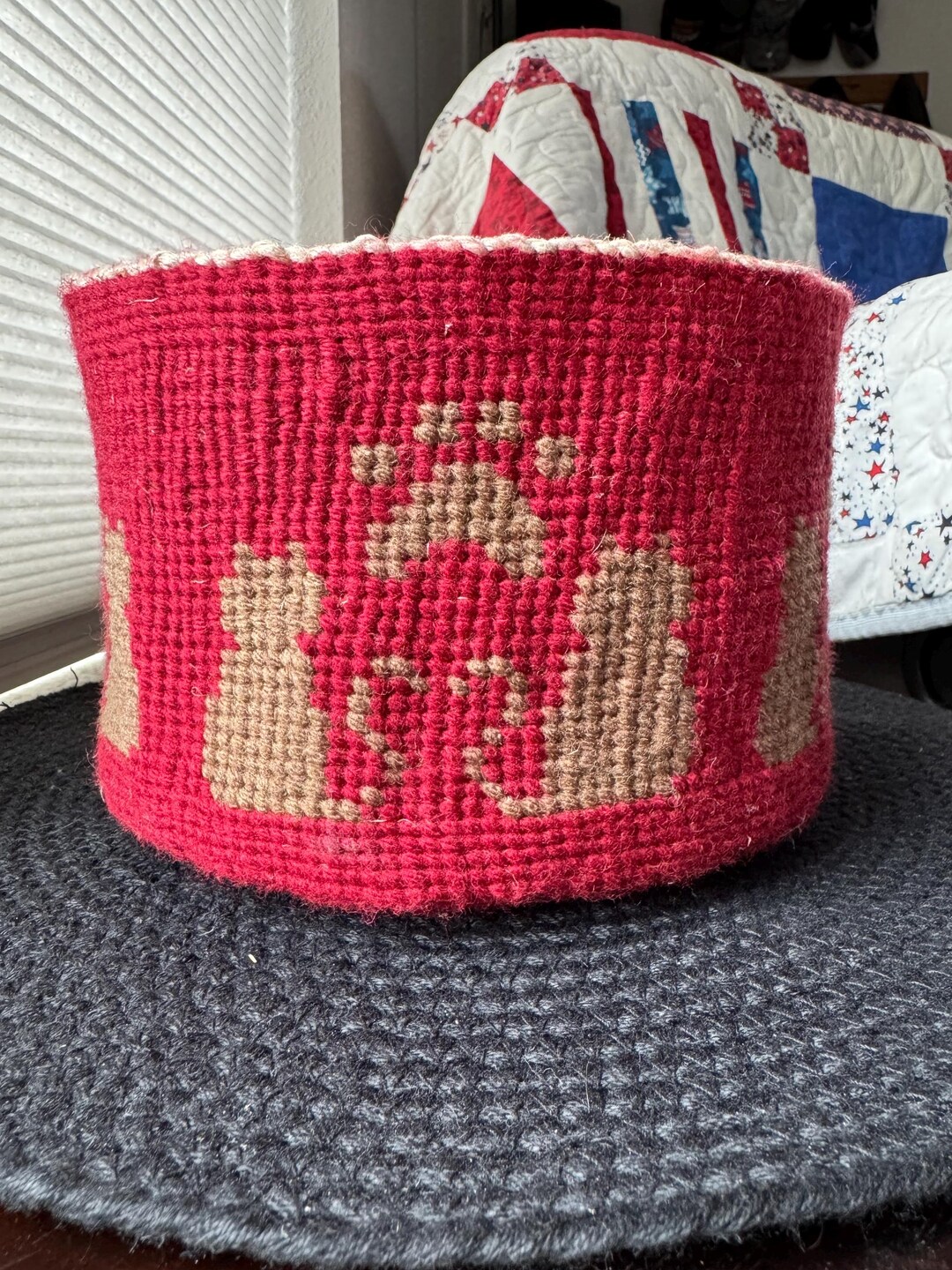 Handwoven Basket Made of Hemp Cord and Yarn. Native American Made. - Etsy