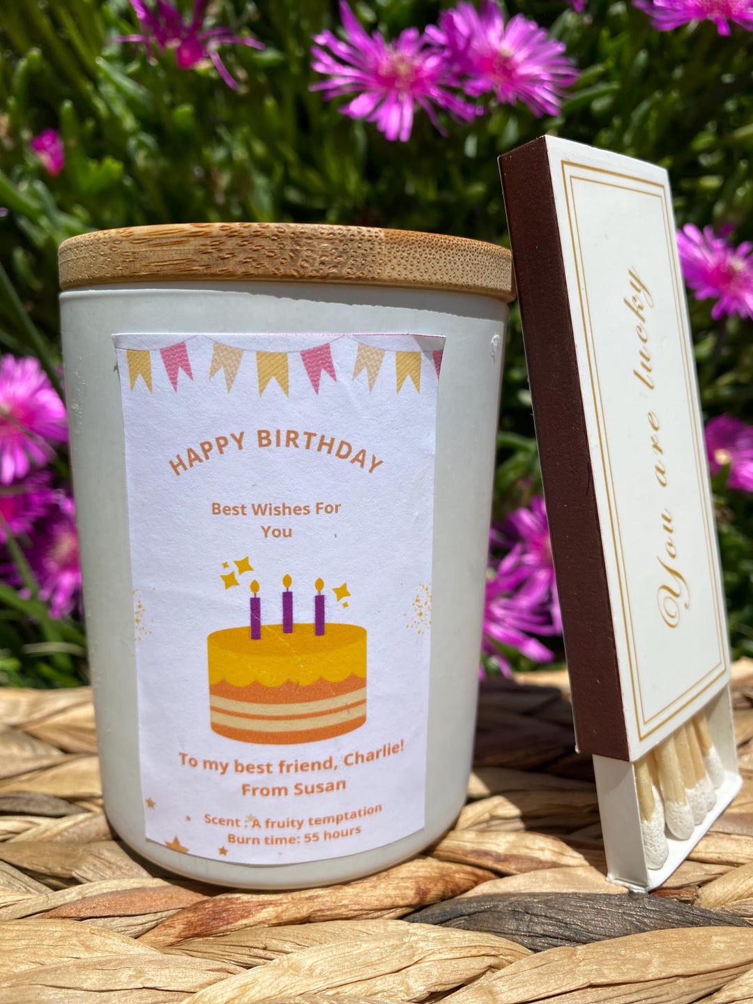 Personalised Birthday Candle Name's Version Funny Birthday Gift Set for ...