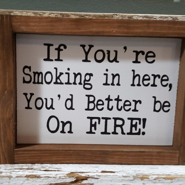 Funny Smoking Sign - Etsy