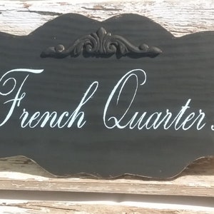 French Quarters Sign | Shabby Cottage Sign | French Wood Sign | Paris ...