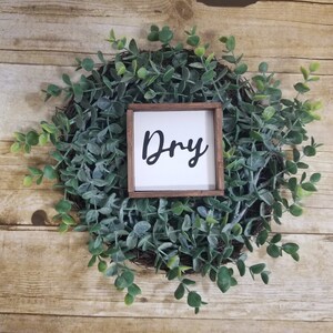 Wash Sign Farmhouse Mini Wood Signs Tiered Tray Rustic Decor Dry Sign ...