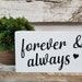 Forever & Always 4 X 6 Mini Red Wood Sign Home - Etsy