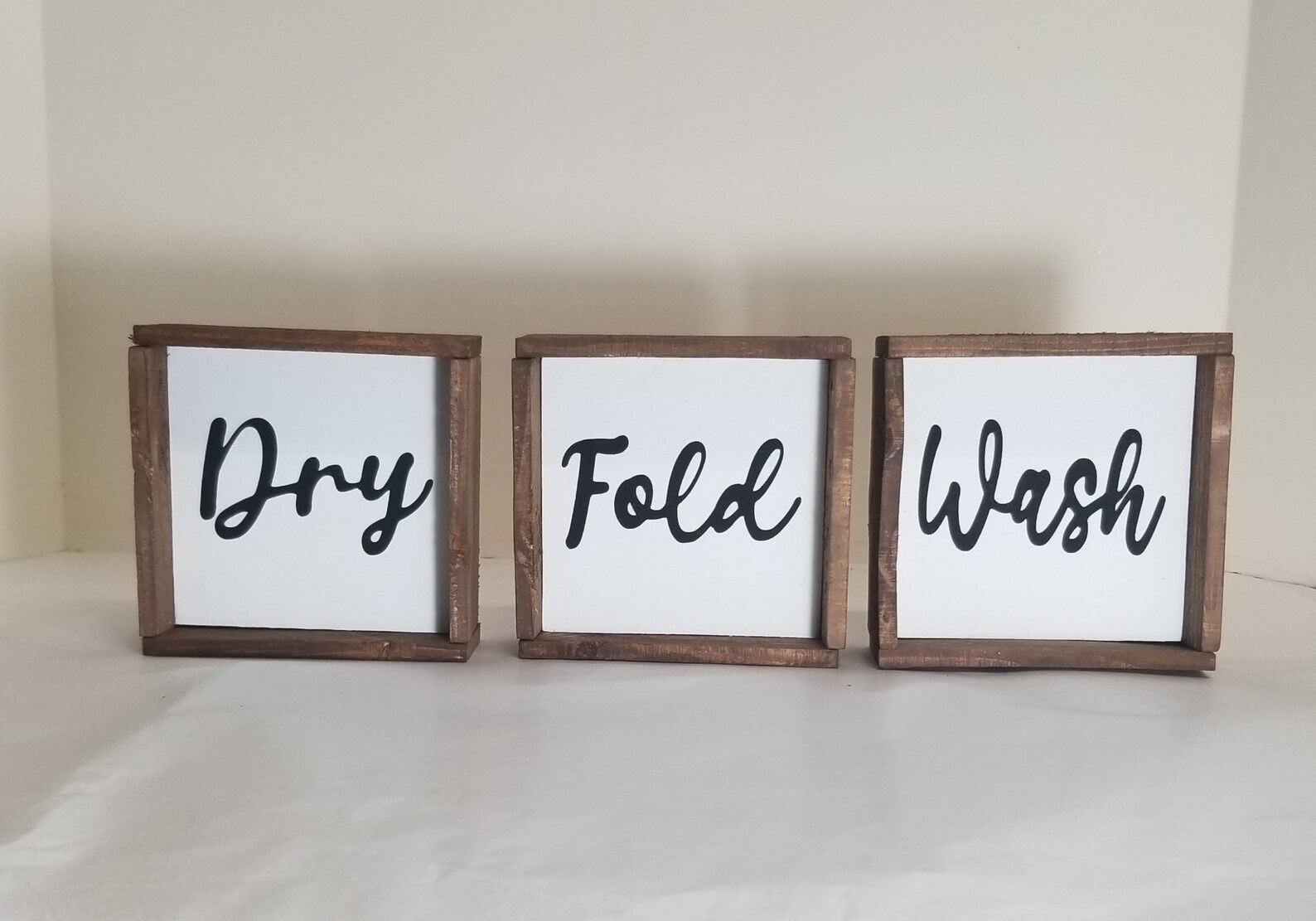 Wash Sign Farmhouse Mini Wood Signs | Tiered Tray Rustic Decor | Dry ...