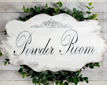 Powder Room Sign - Etsy