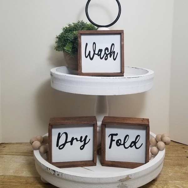 Wash and Dry Sign - Etsy