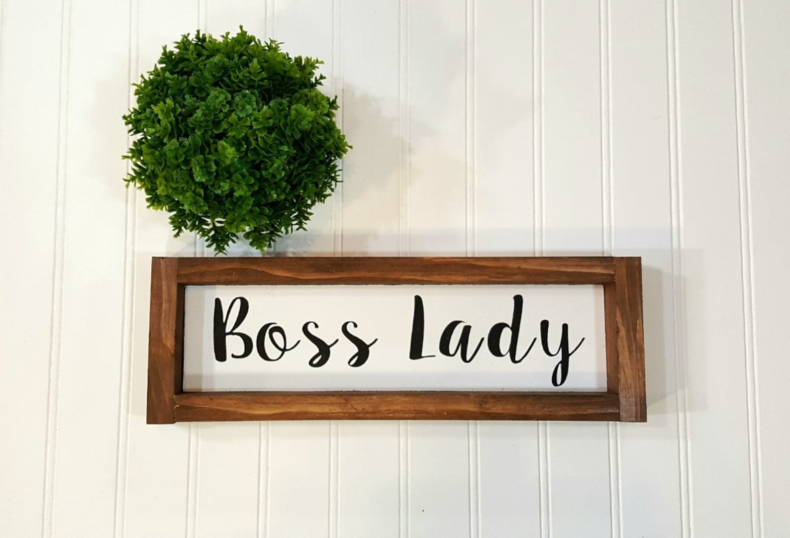 Boss Lady Framed Farmhouse Wood Sign 3 X 12 | Etsy