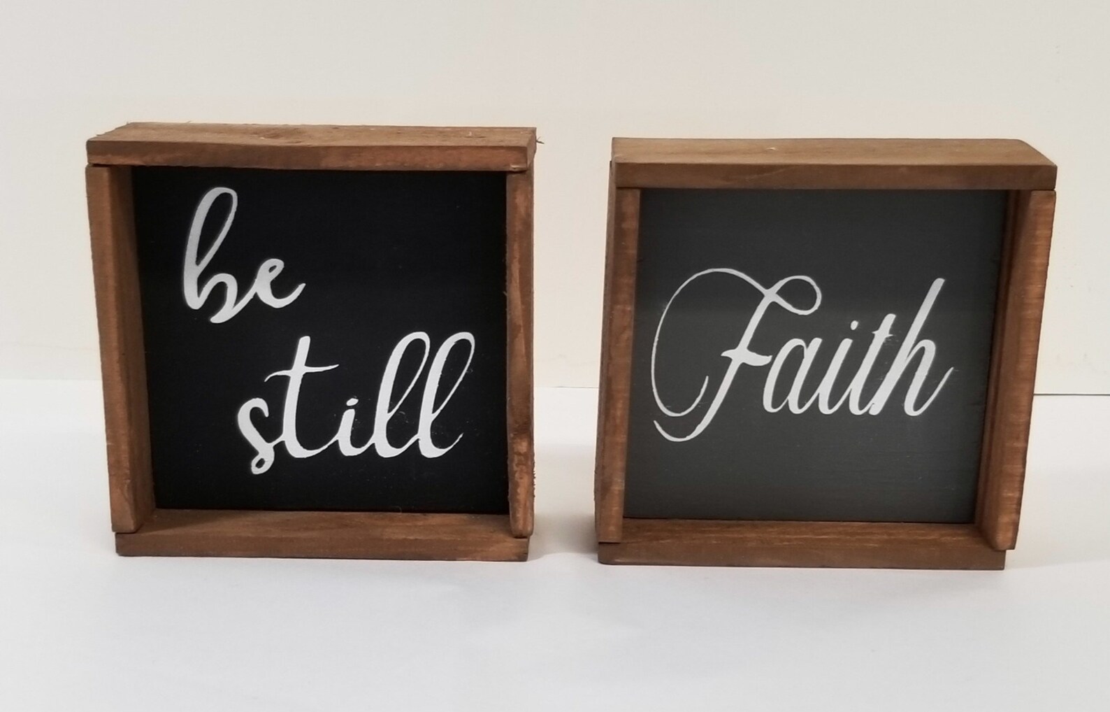 Faith Sign Farmhouse Mini Wood Signs Tiered Tray Rustic | Etsy